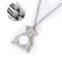 China Personalized Sublimation Christmas Lucky Bag Hanging Pendant Necklace custom metal necklace for sale
