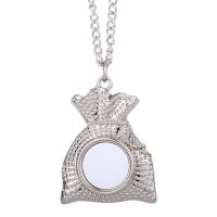 China Personalized Sublimation Christmas Lucky Bag Hanging Pendant Necklace custom metal necklace for sale