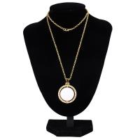 China Custom Reversible Photo Pendant Blanks Double Sided Sublimation Necklace Photo Jewelry for sale