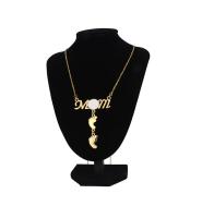 China Mothers Day Gift Mom Necklace Sublimation Footprint Necklace Personalised Necklace For Mum And Baby for sale