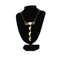 China Mothers Day Gift Mom Necklace Sublimation Footprint Necklace Personalised Necklace For Mum And Baby for sale