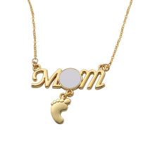 China Mothers Day Gift Mom Necklace Sublimation Footprint Necklace Personalised Necklace For Mum And Baby for sale