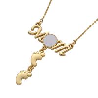 China Mothers Day Gift Mom Necklace Sublimation Footprint Necklace Personalised Necklace For Mum And Baby for sale