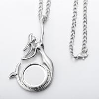China Personalized Mothers Day Necklace Sublimation Mermaid Snap Button Necklace jewelry for mom for sale