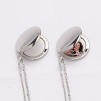 China Valentine's Day Stainless Steel Jewelry Memory Picture Love Heart Locket Pendant Sublimation Photo Locket Necklace for sale