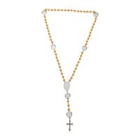 China Custom Rosary Necklace Jewellery Blanks Sublimation Blank Rosary Beads Necklace for sale