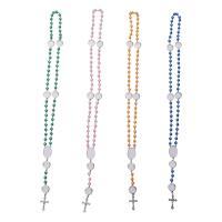China Custom Rosary Necklace Jewellery Blanks Sublimation Blank Rosary Beads Necklace for sale