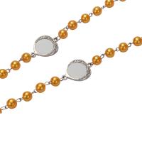 China Custom Rosary Necklace Jewellery Blanks Sublimation Blank Rosary Beads Necklace for sale