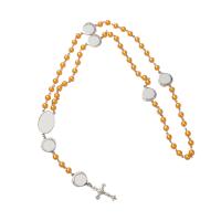 China Custom Rosary Necklace Jewellery Blanks Sublimation Blank Rosary Beads Necklace for sale
