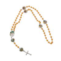 China Custom Rosary Necklace Jewellery Blanks Sublimation Blank Rosary Beads Necklace for sale