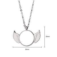 China Personalized Angel Wing Picture Necklace Sublimation Necklace With Wings for sale
