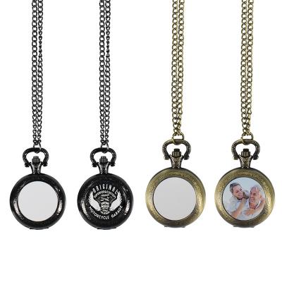 China Personalised Pocket Watches For Sale Sublimation Blank DIY Pocket Watch Chain Necklace Pendant Watch for sale