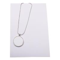 China Sublimation Circle Pendant Necklace With Snake Bone Chain Unique Mothers Day Gift Round Sublimation Necklaces for sale