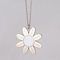 China Sunflower Necklaces Custom Engraved 8 Names Family Sublimation Photo Sunflower Necklace for sale
