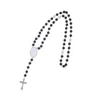 China DIY Photo Insert Sublimation Rosary Beads Necklace Custom Rosary Necklace for sale