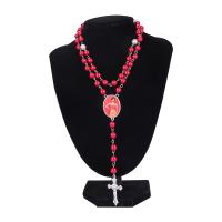 China DIY Photo Insert Sublimation Rosary Beads Necklace Custom Rosary Necklace for sale