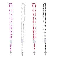 China DIY Photo Insert Sublimation Rosary Beads Necklace Custom Rosary Necklace for sale