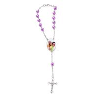 China Multicolor Sublimation Beads Rosary Cross Bracelet Jewelry Blanks for sale