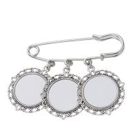 China DIY Photo Women Pins Brooches Sublimation Round Brooch for sale