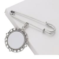 China Diy Custom Sublimation Photo Pins Brooches With Blank Round Metal Discs For Women for sale