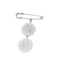 China Blank Silver Round Brooches Sublimation Pin Brooches Pendant Gift For Wedding for sale