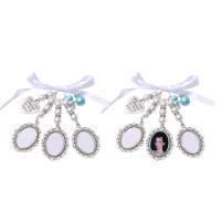 China Pearl Pendant Wedding Bouquet Charm Photo Pendants DIY Sublimation Wedding Bouquet Charms for sale