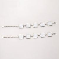 China Sublimation Square Charm Bracelet Blanks Jewelry Charms Bracelets for sale