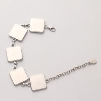 China Sublimation Square Charm Bracelet Blanks Jewelry Charms Bracelets for sale