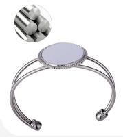 China Cuff Opening Custom Sublimation Metal Bangle Bracelet for sale