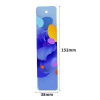 China Custom Photo Bookmark Metal Aluminum Bookmarks Gloss White Blank Sublimation Bookmark With Tassel for sale