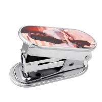 China Custom Blank Oval Shaped Metal Stapler For Office Promotion Sublimation Stapler for sale