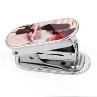 China Custom Blank Oval Shaped Metal Stapler For Office Promotion Sublimation Stapler for sale