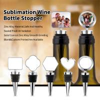 China Multiple Shapes Sublimation Wine Bottle Stopper With Aluminum Insert Personalized Sublimation Gifts for sale
