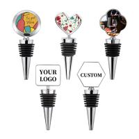 China Multiple Shapes Sublimation Wine Bottle Stopper With Aluminum Insert Personalized Sublimation Gifts for sale