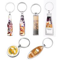 China Fathers Day Gift Diy Custom Metal Keychain Sublimation Beer Bottle Opener Key Chain for sale