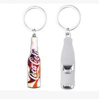 China Custom Metal Beer Bottle Opener Sublimation Blank Bottle Opener Keychain for sale