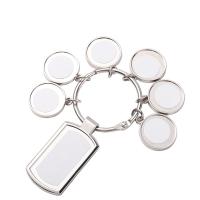 China Custom Promotional Gift Keychain Blank Design Sublimation Charms Set Keychains With 3 Tags for sale
