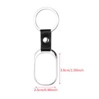China Custom Key Chains Key Promotion Gifts Blank Custom Logo Leather Strap Keychains Sublimation Metal Keychain for sale