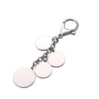 China Zinc Alloy Sublimation Blank Metal Key Chain Custom Logo Sublimation Keychains With 4 Round Photo Charms for sale
