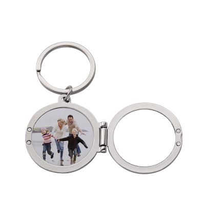 China Promotional Gift Souvenir Picture Key Chain Sublimation Photo Locket Keychain for sale