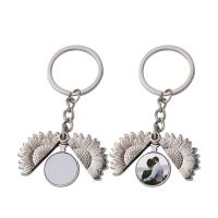 China Custom Blank Metal Keychain Openable Sublimation Sunflower Locket Key Chain Valentine's Day Gift for sale