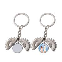 China Custom Blank Metal Keychain Openable Sublimation Sunflower Locket Key Chain Valentine's Day Gift for sale