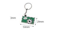China Customization Football Soccer Keychain Promotional Sublimation Blank Custom Metal Keychain for sale