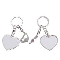 China Couples Keyrings Sublimation Love Keychain For Couples Romantic Key Chain for sale
