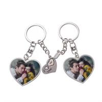 China Couples Keyrings Sublimation Love Keychain For Couples Romantic Key Chain for sale