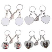 China Couples Keyrings Sublimation Love Keychain For Couples Romantic Key Chain for sale