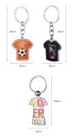 China Custom Metal Bulk Sport Soccer Jersey Keychain Sublimation Blank Metal Keychain for sale