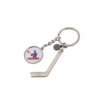 China Personalized Zinc Alloy Sublimation Metal Blank Hockey Keychains Blanks Fathers Day Gift Keychain for sale