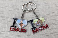China Mothers Day Gift Sublimation Blanks Photo Keyring Unique Gifts For Mom for sale