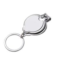 China Sublimation Blank Nail Clipper Keychain With Bottle Opener Nail Scissors Keychain for sale